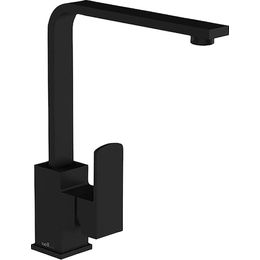 Küchenarmatur Welltime "Viktoria", schwarz, B:5cm H:29cm T:25,4cm Ø:5cm, Armaturen, Design-Armatur für Küchenspüle, eckig