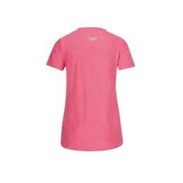 T-Shirt TRIGEMA "TRIGEMA Sportshirt in Melange-Optik", Damen, Gr. M, rosa (flamingo), 90% Polyester, 10% Elastan, Shirts