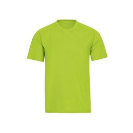 T-Shirt TRIGEMA "TRIGEMA T-Shirt DELUXE Baumwolle", Herren, Gr. L, gelb (lemon), 100% Baumwolle, Basic, Shirts