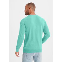 H.I.S. Strickpullover H.I.S, Herren, Gr. S (44/46), grün (mint, meliert), Feinstrick, Obermaterial: 60% Baumwolle, 40% Polyester, meliert, Basic, regular fit normal, V-Ausschnitt, Strickbündchen, Pullover, mit V-Ausschnitt, Pullover aus Feinstrick, Baumwollmischung