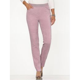 Cordhose Inspirationen, Damen, Gr. 40, Normalgrößen, lila (mauve), 98% Baumwolle, 2% Elasthan, unifarben, Hosen