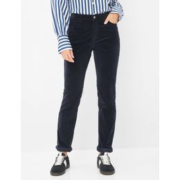 5-Pocket-Hose Brax "Style MARY", Damen, Gr. 42K21, Kurzgrößen, blau (navy), Web, 74% Baumwolle, 25% Viskose, 1% Elasthan, Hosen