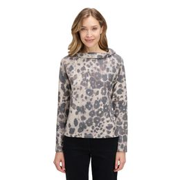 Sweatshirt Betty Barclay "Damen Sweatshirt mit Kragen", Damen, Gr. 36, beige (beige, taupe), Obermaterial: 65% Polyester, 30% Viskose, 5% Elasthan., gerade normal, Sweatshirts