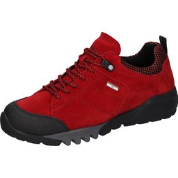 Waldläufer Trekkingschuh WALDLÄUFER "H-AMIATA", Damen, Gr. 3,5 (36), rot (dunkelrot, schwarz), Gummi, Textil, Veloursleder, Schuhe, Freizeitschuh, Halbschuh, Outdoorschuh mit TEX-Ausstattung, H-Weite