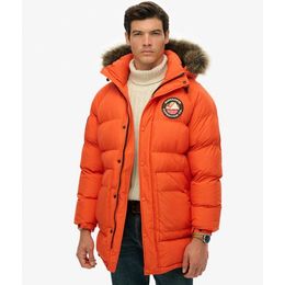 Superdry Herren Everest Longline Steppmantel Orange - Gr&ouml;&szlig;e: M 1020202000641UM2002