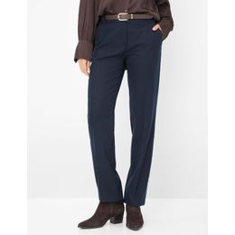 Jogginghose Brax "Style MARON", Damen, Gr. 36K18, Kurzgrößen, navy, Web, 98% Schurwolle, 2% Elasthan, Hosen