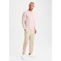 H.I.S. Strickpullover H.I.S, Herren, Gr. S (44/46), beige, Feinstrick, Obermaterial: 60% Baumwolle, 40% Polyester, unifarben, regular fit normal, Rundhals, Strickbündchen, Pullover, Regular Fit, Langarm, Pullover aus Feinstrick, Baumwollmischung