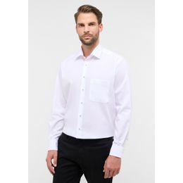 Langarmhemd Eterna "COMFORT FIT", Herren, Gr. 44, Normalgr&ouml;&szlig;en, wei&szlig;, Popeline, 100% Baumwolle, normal, Manschette, Hemden, NON IRON (b&uuml;gelfrei)