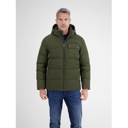 Winterjacke Lerros "Lerros Herren Steppjacke in funktionaler Cord-Optik", Herren, Gr. L, original olive, 100% Polyester, Jacken, Wasser- und windabweisend, atmungsaktiv