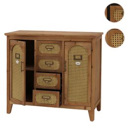 Mendler Apothekerkommode HWC-O63, Sideboard Schrank Stauf&auml;cher Schubladen, Vintage Rattanoptik 80x91x40cm ~ 139287