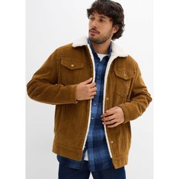 bonprix Cord-Jacke mit Teddyfutter, braun, Cord