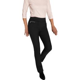 Damen Schlupfhose mit Zierrei&szlig;verschluss schwarz Gr&ouml;&szlig;e 36