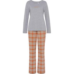 Vivance Dreams Damen Pyjama orange Größe 40