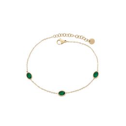 Gaya Armband Damen Gr&ouml;&szlig;e One Size gold / smaragd