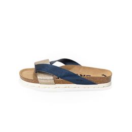 Bayton Pantolette 'Mildura' Damen Gr&ouml;&szlig;e 35 navy / gold