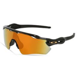 Oakley OO9208 RADAR EV PATH | Herren-Sonnenbrille | Fassung: Halbrand, Monoscheibe, Kunststoff, Schwarz Glänzend | Glasfarbe: Grau