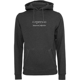 MT Men Sweatshirt 'Depresso' Herren Größe XS dunkelgrau / weiß