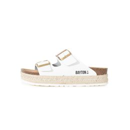 Bayton Pantolette 'Alcee' Damen Gr&ouml;&szlig;e 42 beige / gold / schwarz / wei&szlig;