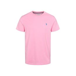 U.S. Polo Assn. T-Shirt 'Arjun' Herren Größe M hellblau / rosa