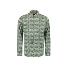 NO EXCESS Button Up Shirt male Green size S