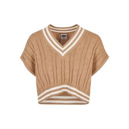 Urban Classics Pullover Damen Gr&ouml;&szlig;e XL dunkelbeige / wei&szlig;