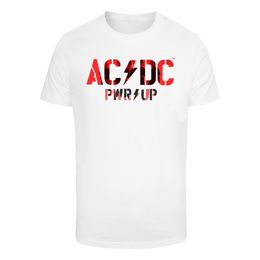 Merchcode T-Shirt 'ACDC - PWRUP' Herren Gr&ouml;&szlig;e M blutrot / schwarz / wei&szlig;