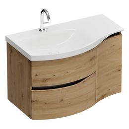 Burgbad Sinea 3.0 Mineralguss-Waschtisch mit Unterschrank, 92 cm, mit Griffleiste G0292