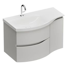 Burgbad Sinea 3.0 Mineralguss-Waschtisch mit Unterschrank, 92 cm, mit Griffleiste G0167