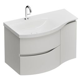 Burgbad Sinea 3.0 Mineralguss-Waschtisch mit Unterschrank, 92 cm, mit Griffleiste G0167