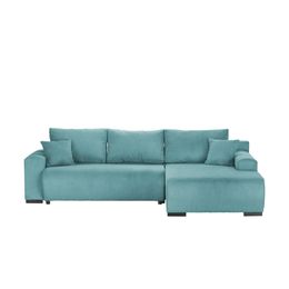 Smart Ecksofa Nelly türkis/petrol Maße (cm): B: 270 H: 85 T: 185.0 » Möbel Kraft