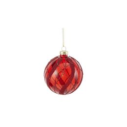 HOME STORY Weihnachtsbaumkugel rot Glas,Aluminium Maße (cm): H: 8 Ø: 8.0 » Möbel Kraft