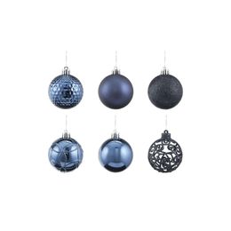 Möbel Kraft Weihnachtskugel 37er Set blau Kunststoff Ø: 6.0 » Möbel Kraft