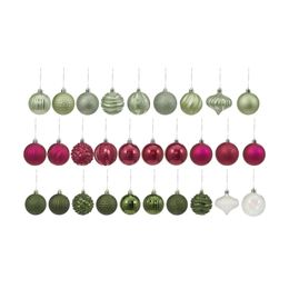 Möbel Kraft Weihnachtsbaumkugeln 30er Set grün Kunststoff Ø: 6.0 » Möbel Kraft
