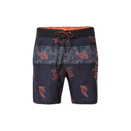 Koroshi Badeshorts Herren Gr&ouml;&szlig;e L grau / orange / schwarz