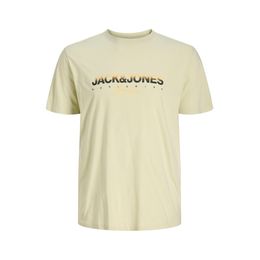 Jack & Jones Plus Jack & Jones Plus T-Shirt 'JORCANGGU' Herren Gr&ouml;&szlig;e 7XL pastellgr&uuml;n / hellorange / schwarz