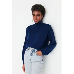 Trendyol Rollkragenpullover in Dunkelblau - 58% | Gr&ouml;&szlig;e S | Damen-pullover-cardigans