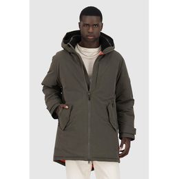 alife and kickin Parka "NoelAK" in Khaki/ Orange - 55% | Größe 3XL | Herrenjacken