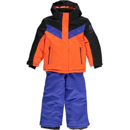 Peak Mountain 2tlg. Ski-/ Snowboardoutfit in Blau/ Orange - 64% | Größe 128 | Kinder-outdoor-jacken