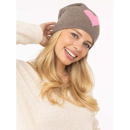 Zwillingsherz Kaschmir-Beanie in Taupe - 48% | Damen-muetzen-caps
