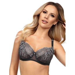 Wiesmann Bügel-BH "Naria" in Anthrazit - 73% | Größe 80D | Damen-bhs