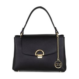 Mia Tomazzi Leder-Henkeltasche "Ignegnoli" in Schwarz - (B)25 x (H)19 x (T)9 cm - 77% | Damen-taschen