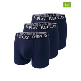 Anson Replay Underwear 3er-Set: Boxershorts in Dunkelblau - 43% | Größe XL | Herren-waesche