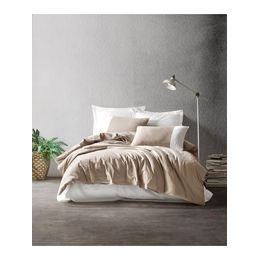 Elizabed Renforcé-Bettwäsche-Set in Hellbraun/ Creme - 66% | Größe 240x220 cm | Bettwaesche-bettwaren