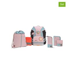 Lässig Lässig 7tlg. Schulranzen-Set "Flexy Unique" in Rosa/ Hellblau - 44% | Buero-schulbedarf