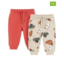 COOL CLUB 2er-Set: Sweathosen in Beige/ Rot - 45% | Größe 92 | Babyhosen