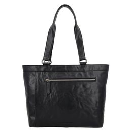 HIDE & STITCHES Leder-Schultertasche in Schwarz - (B)37 x (H)29 x (T)8 cm - 61% | Damen-taschen