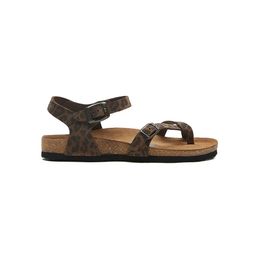 Comfortfusse Leder-Zehensandalen in Braun/ Schwarz - 65% | Größe 41 | Damen-sandalen