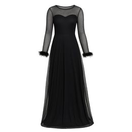 Goddiva Maxikleid Damen Gr&ouml;&szlig;e 36 schwarz Winterkleid