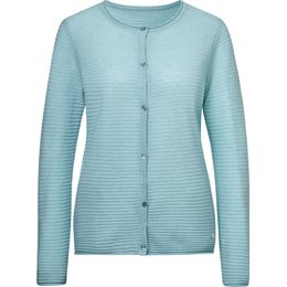 CREATION L PREMIUM Damen Kaschmir-Strickjacke mit feinen Rollkanten kalkmint Größe 36/38