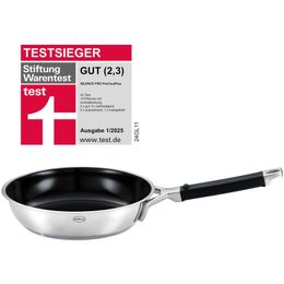 Rösle Bratpfanne RÖSLE "SILENCE PRO CeraPlus", silber (silberfarben, schwarz), B:29,5cm H:9,5cm L:51cm Ø:28cm, Pfannen, natürliche Quarzversiegelung ohne PTFE/PFAS, Induktion
